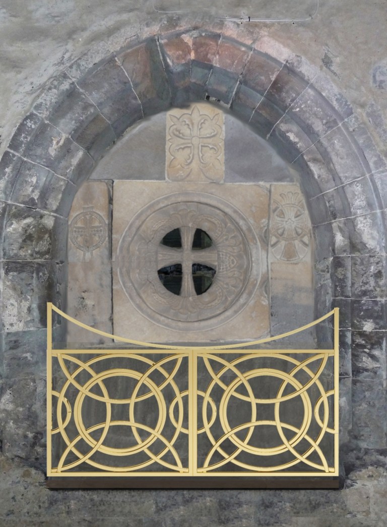 Design for Cathedral aumbry in which the holy oils are kept. Completed ...